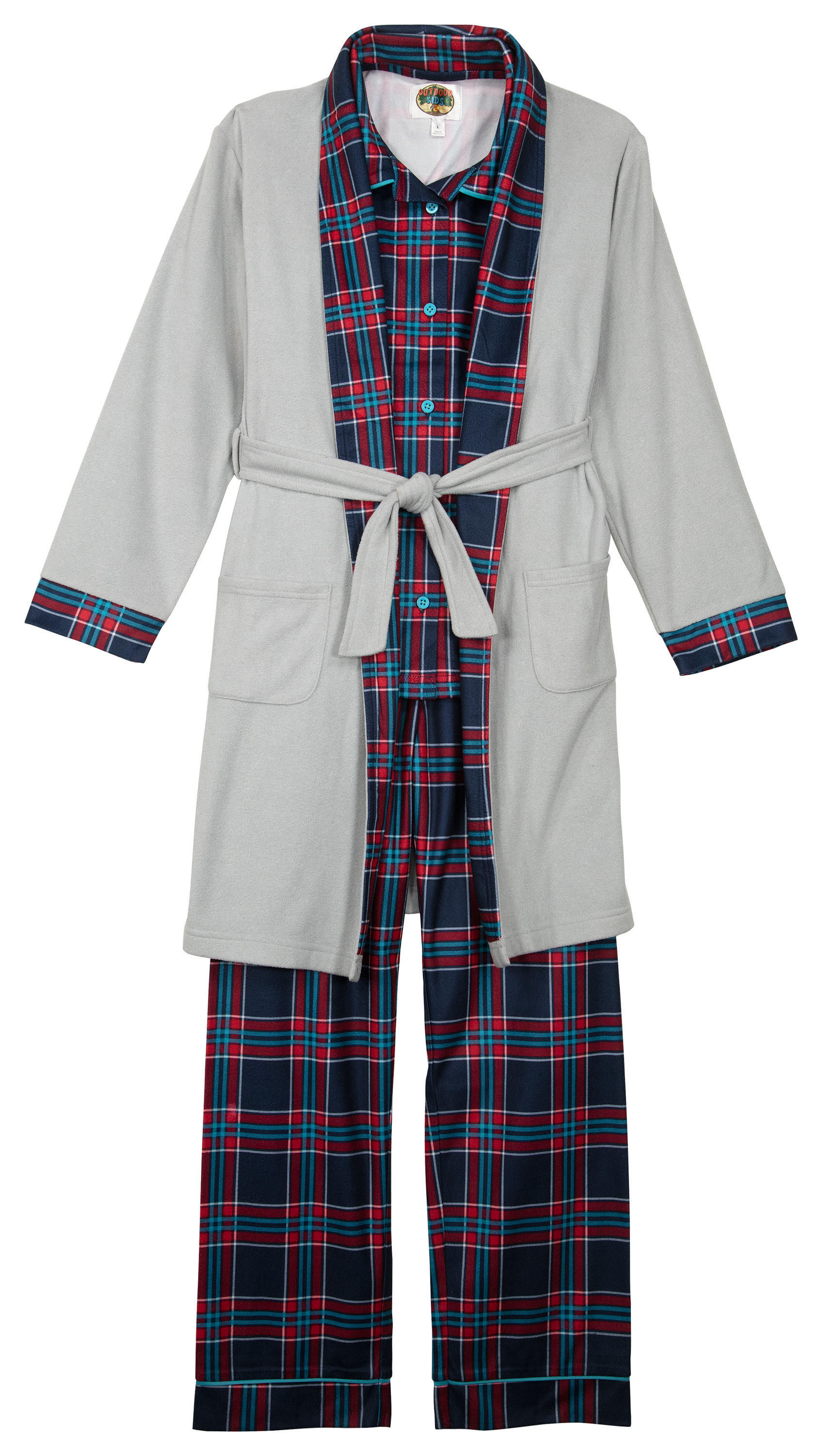 Outdoor Kids 3-Piece Robe and Pajama Set for Babies, Toddlers, or Girls ...